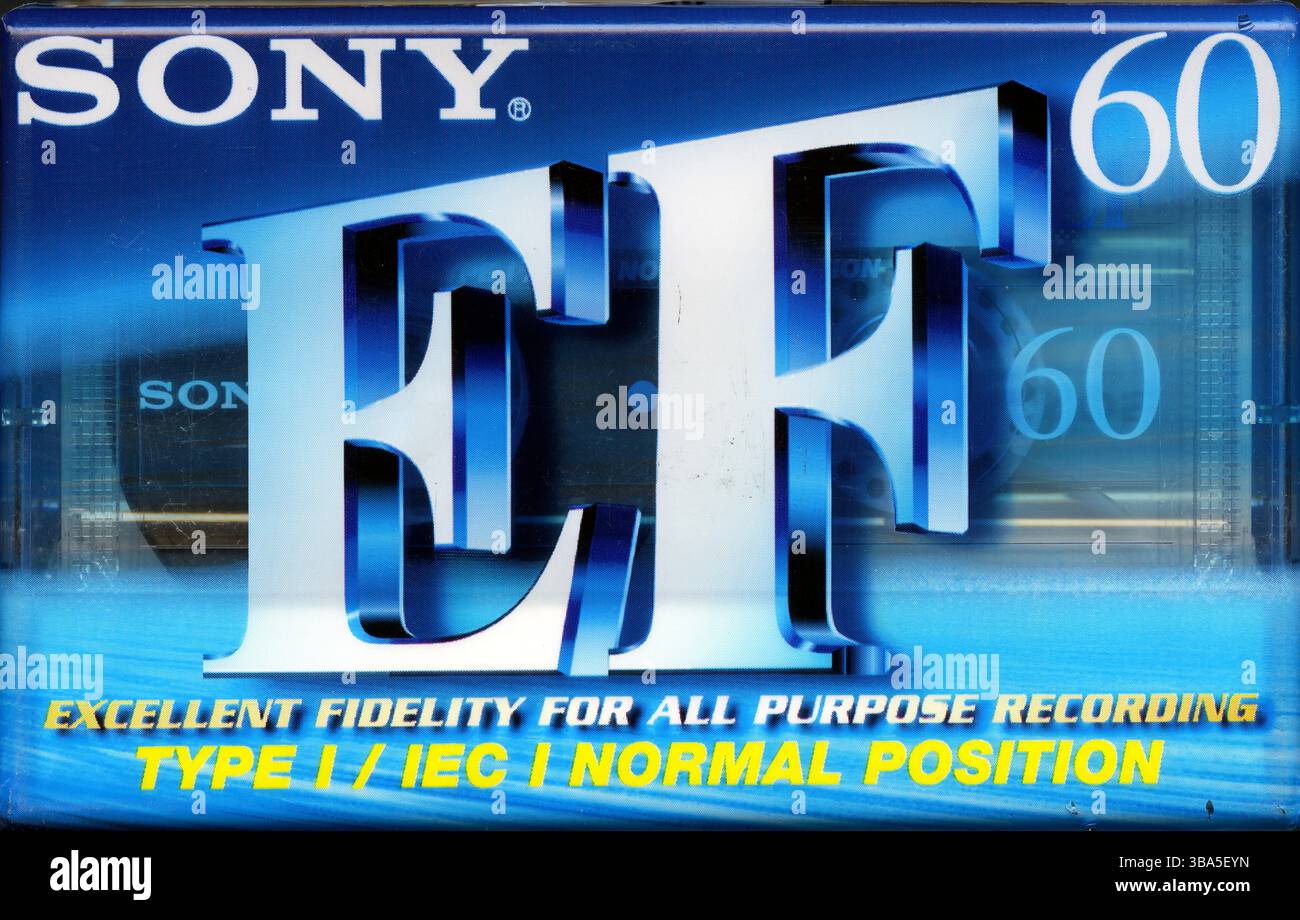 SONY EF60 Cassette Tape Packaging with Type I Normal Position Labeling ...