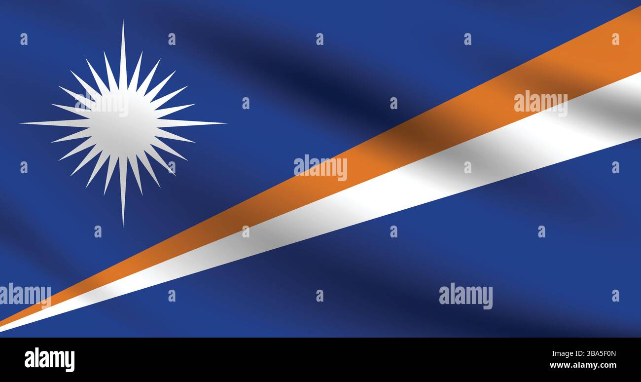 Flag of Marshall Islands. Marshall Islands flag official colors and ...