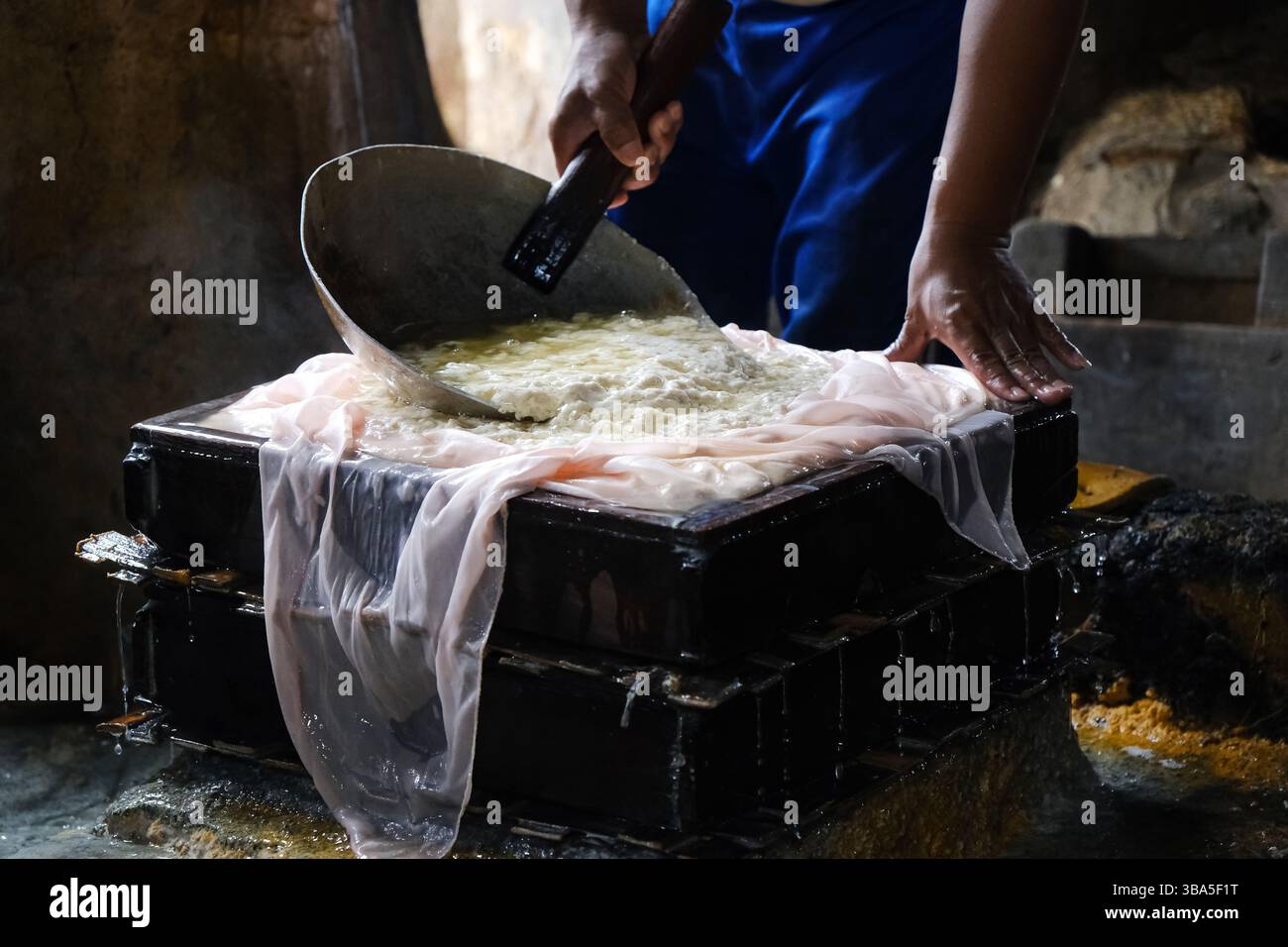 Traditional Tofu Making Process in Factory Stock Photo - Alamy