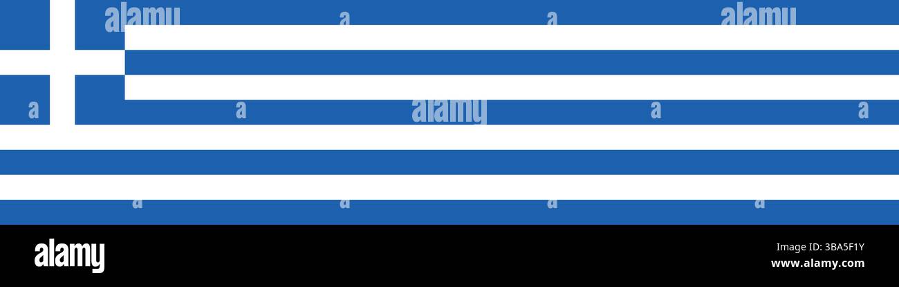 Flag of Greece. Greece flag long banner digital vector illustration ...