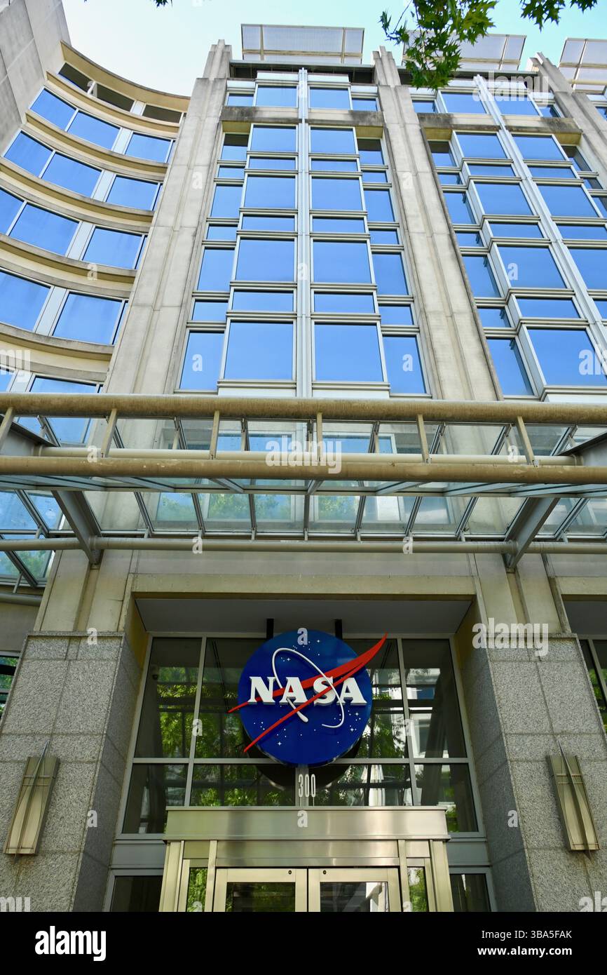 Washington, D.C., USA - May 10, 2025: The entrance to the NASA ...