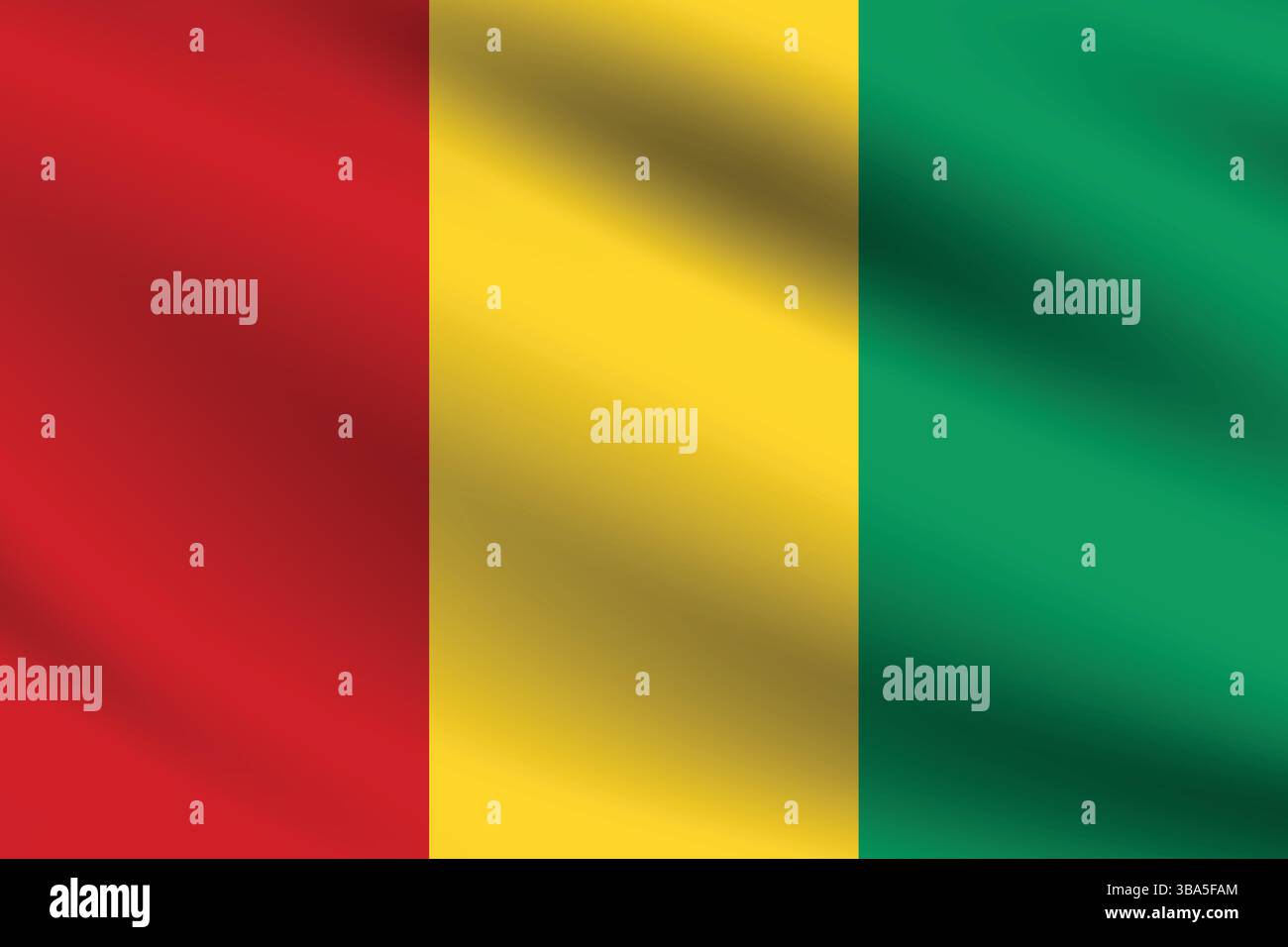 Flag of Guinea. Guinea flag official colors and proportion digital ...