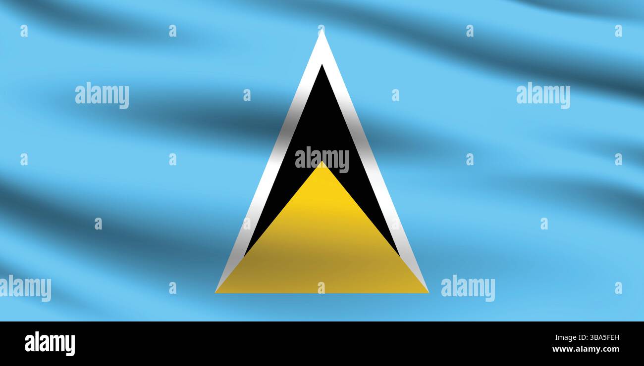 Flag of Saint Lucia. Saint Lucia flag official colors and proportion ...