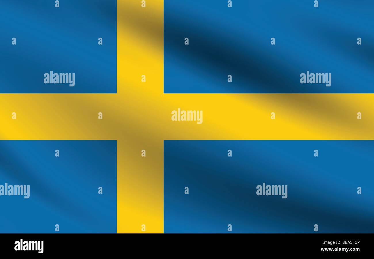 Flag of Sweden. Sweden flag official colors and proportion digital ...