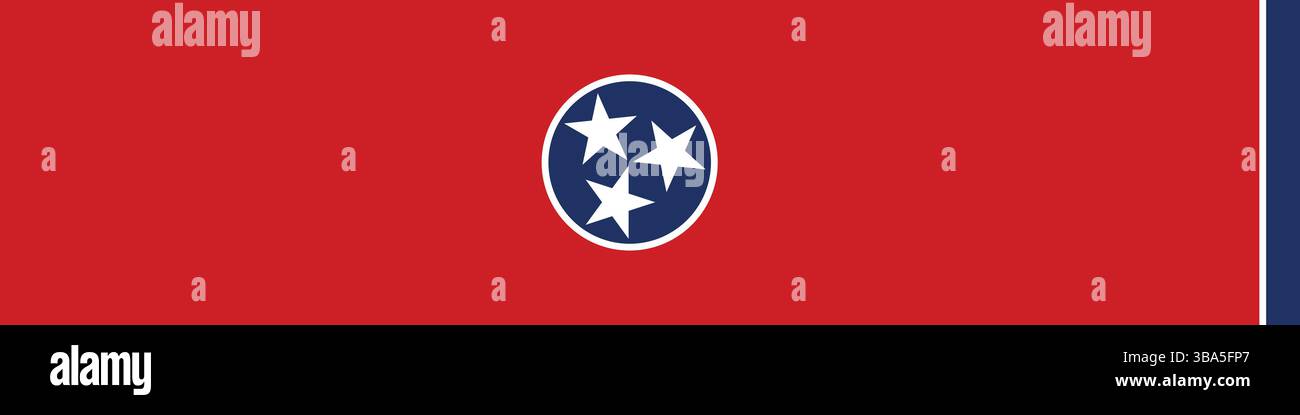 Flag of Tennessee. Tennessee flag long banner digital vector ...