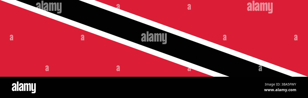Flag of Trinidad and Tobago. Trinidad and Tobago flag long banner ...