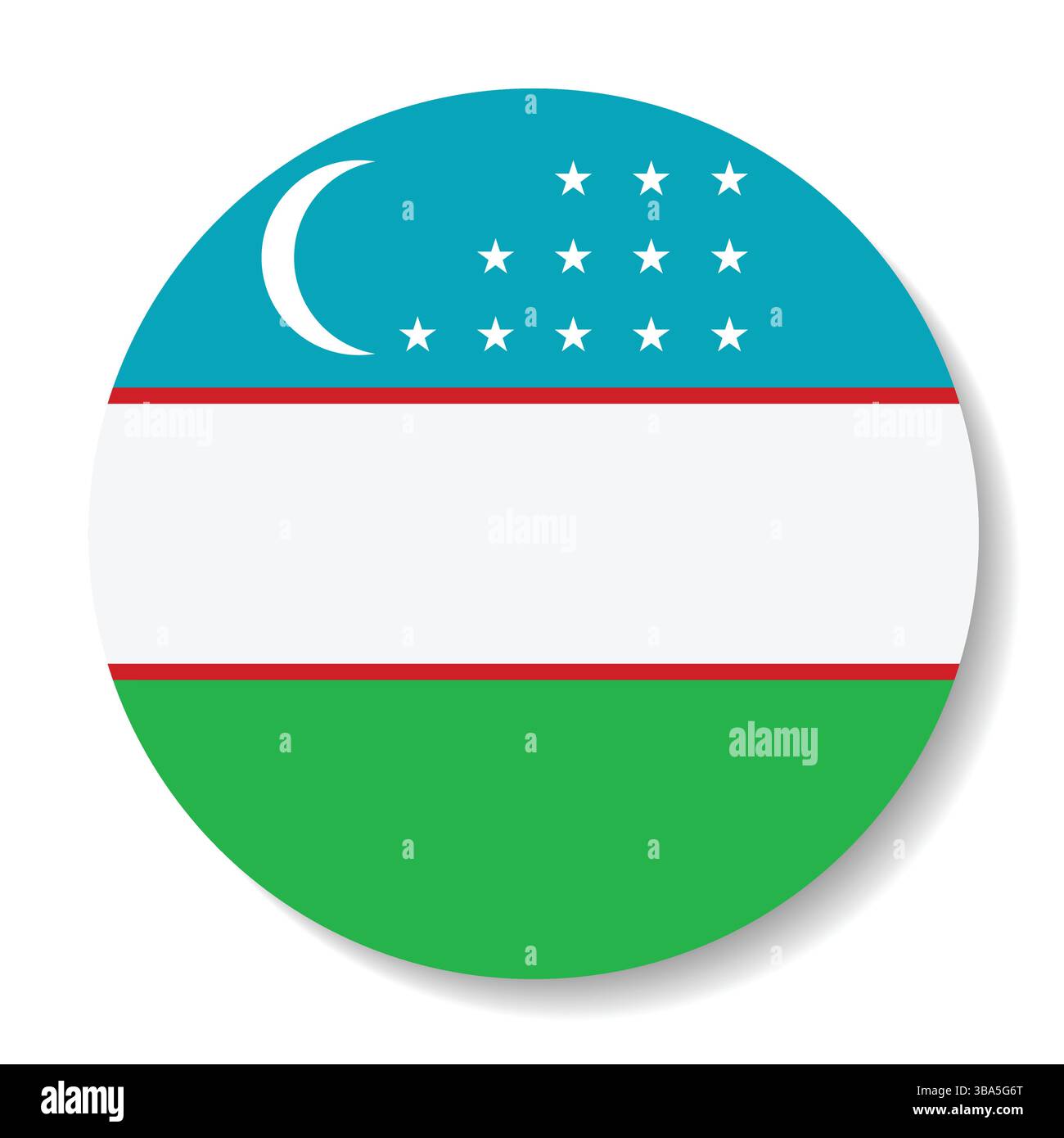 Flag of Uzbekistan. Uzbekistan button flag logo icon computer vector ...