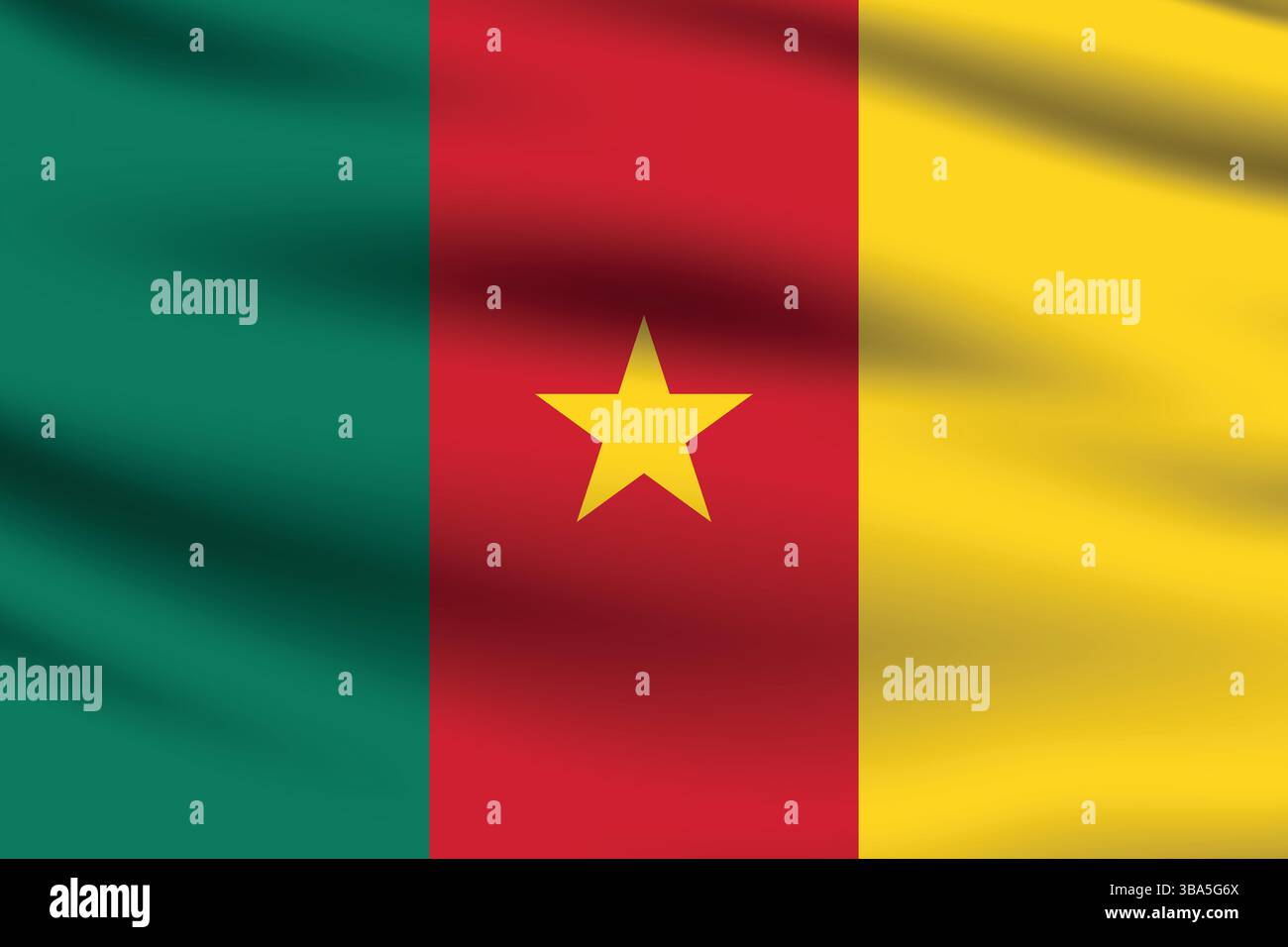 Flag of Cameroon. Cameroon flag official colors and proportion digital ...