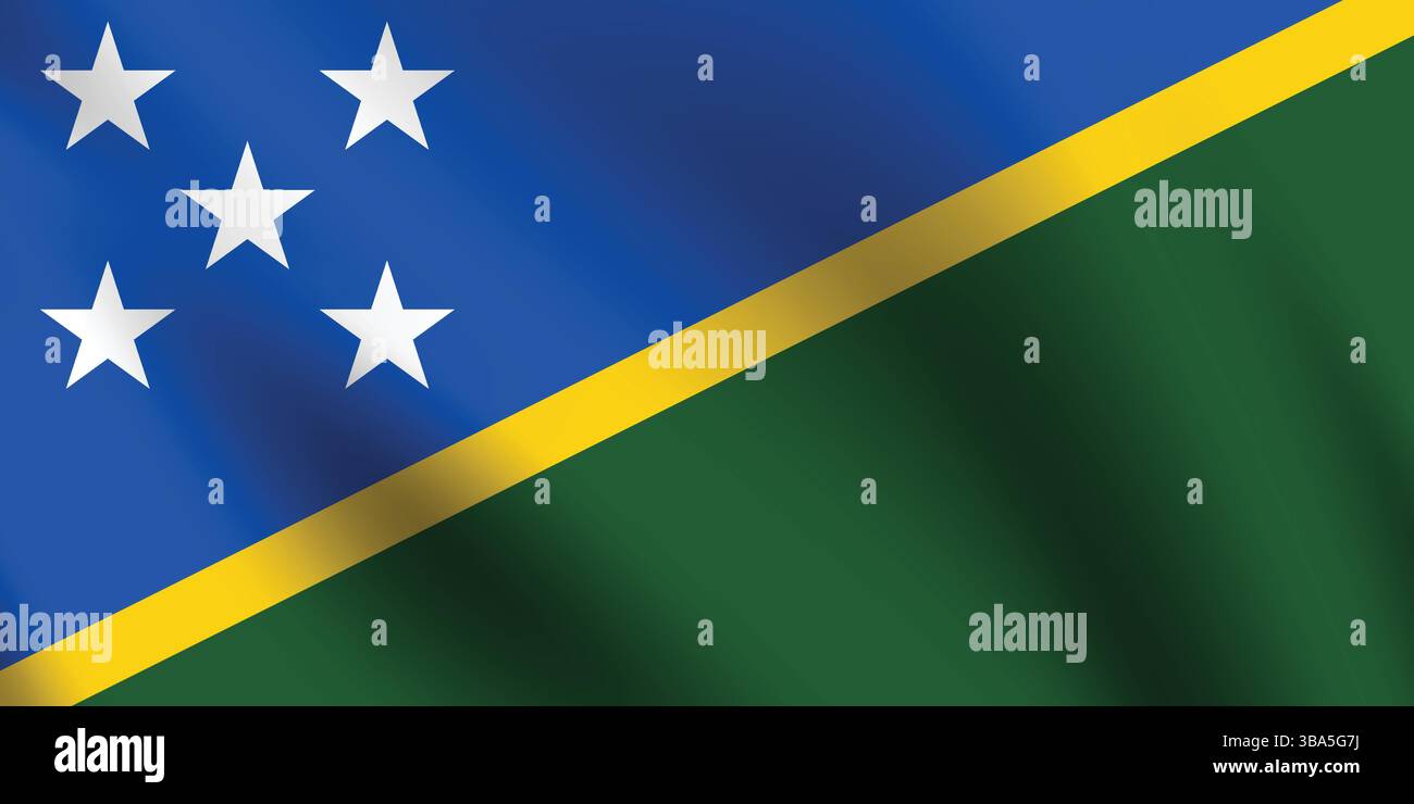 Flag of Solomon Islands. Solomon Islands flag official colors and ...