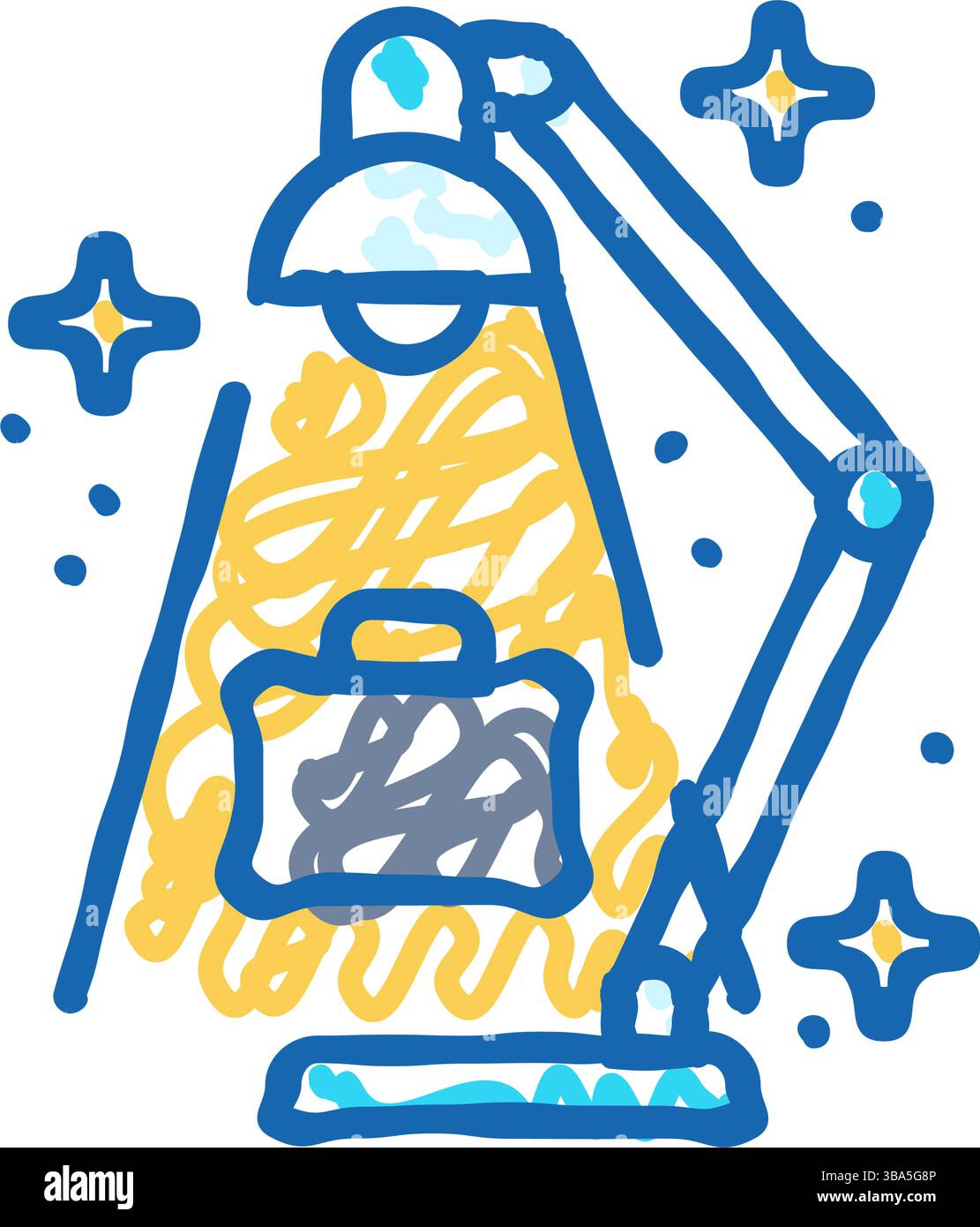 deep work time management icon doodle illustration Stock Vector Image ...
