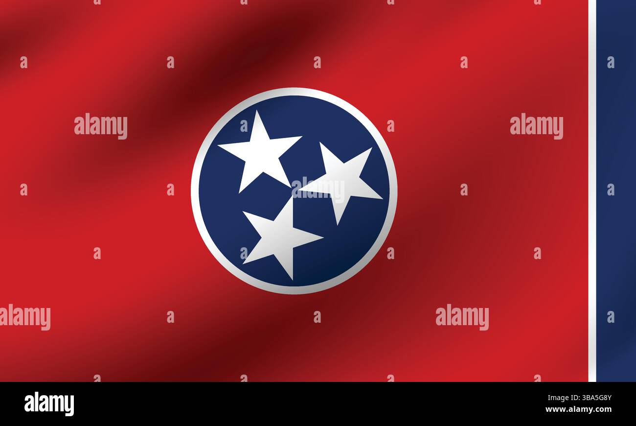 Flag of Tennessee. Tennessee flag official colors and proportion ...