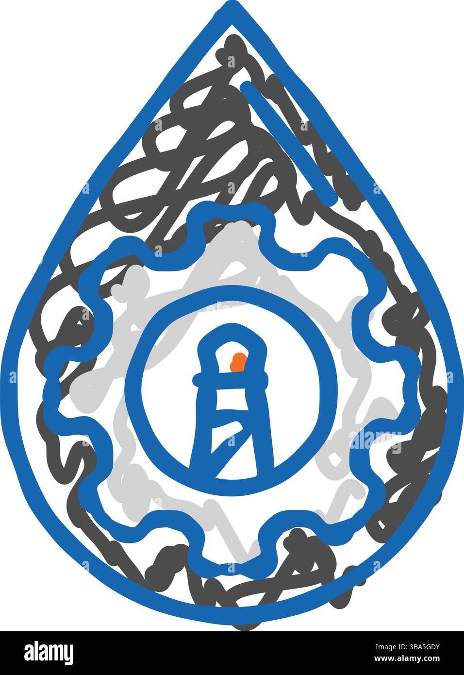 oil industry factory icon doodle illustration Stock Vector Image & Art ...