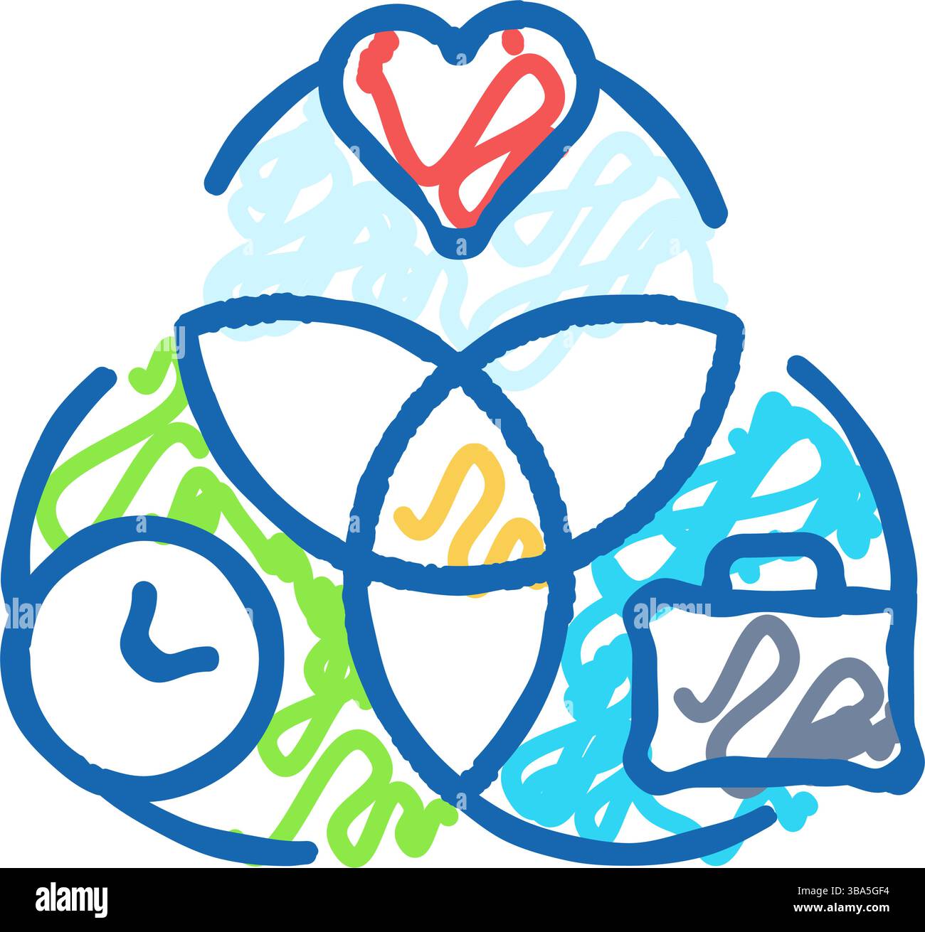 investment time management icon doodle illustration Stock Vector Image ...