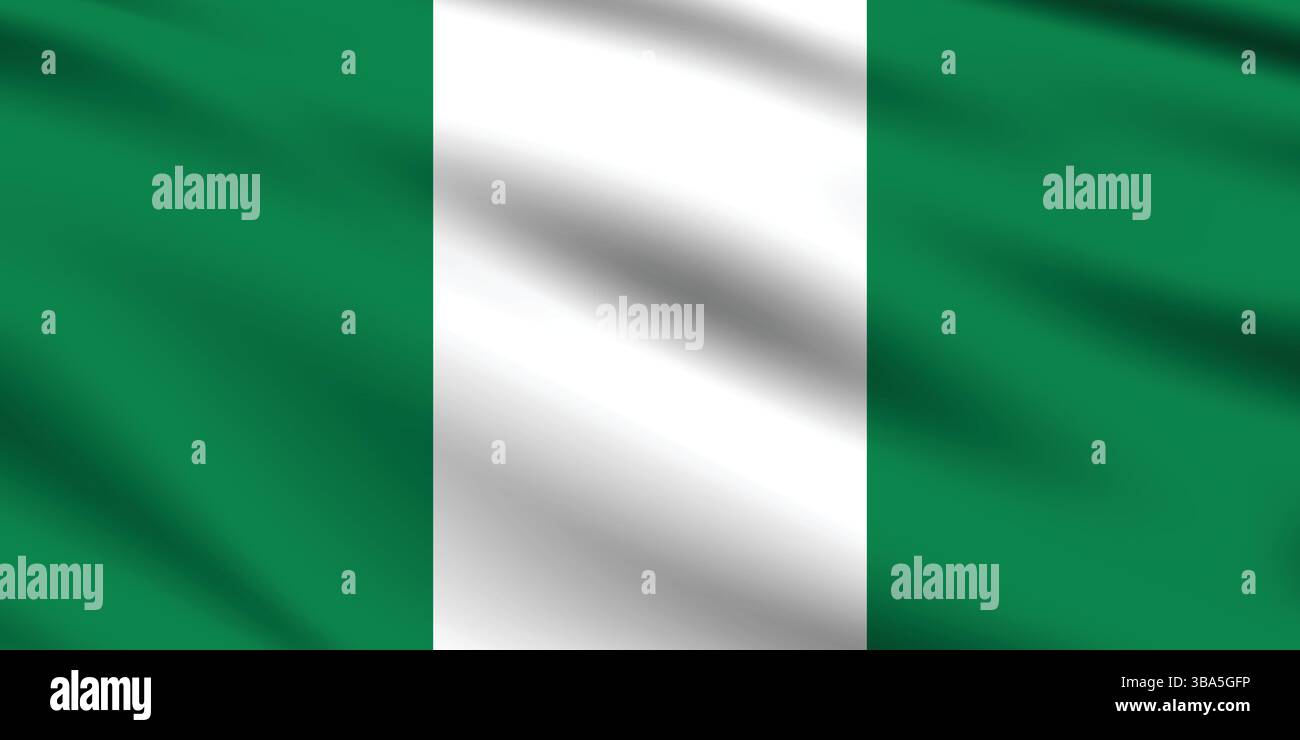 Flag of Nigeria. Nigeria flag official colors and proportion digital ...