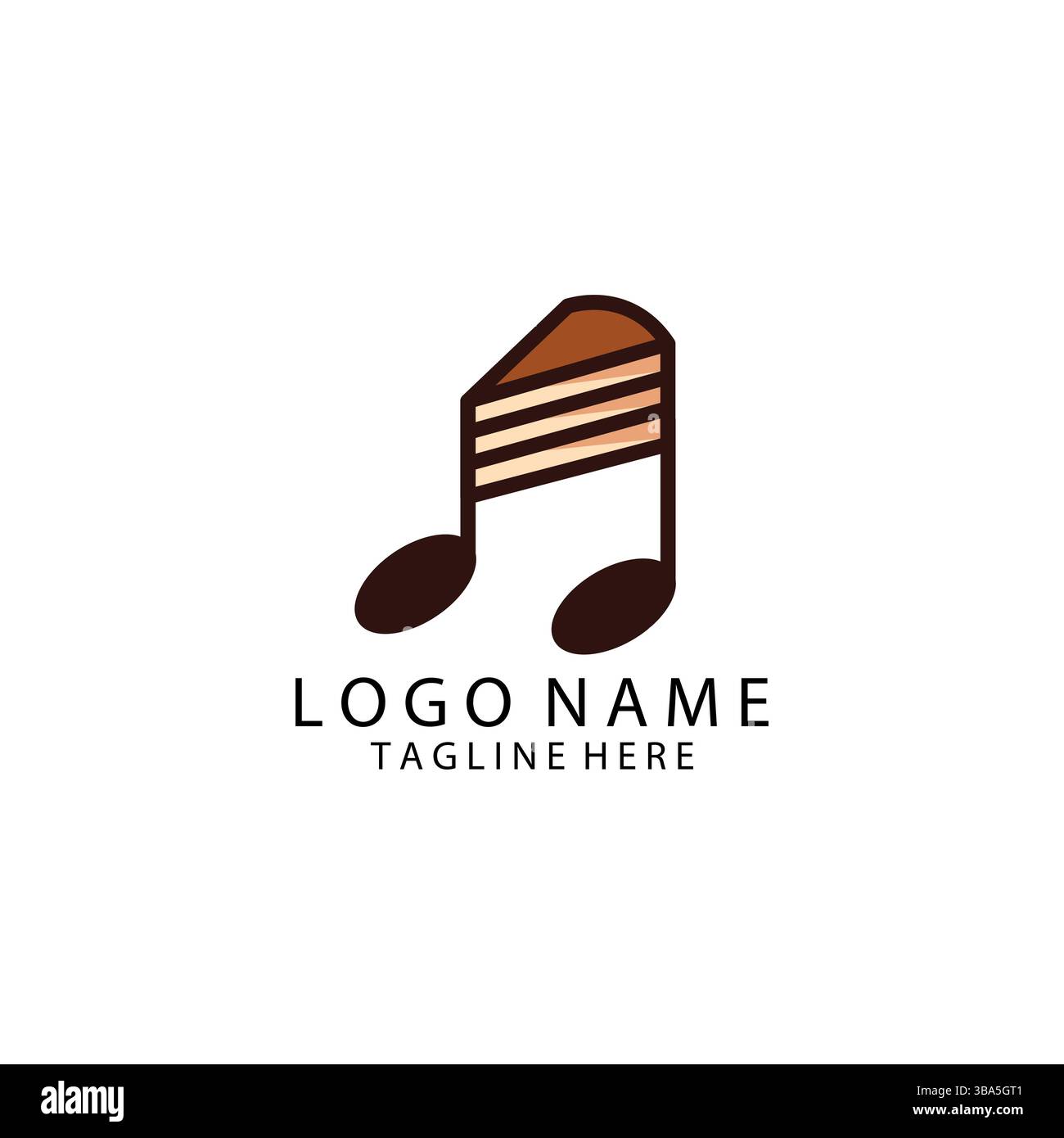 melody cake logo design vector Stock Vector Image & Art - Alamy