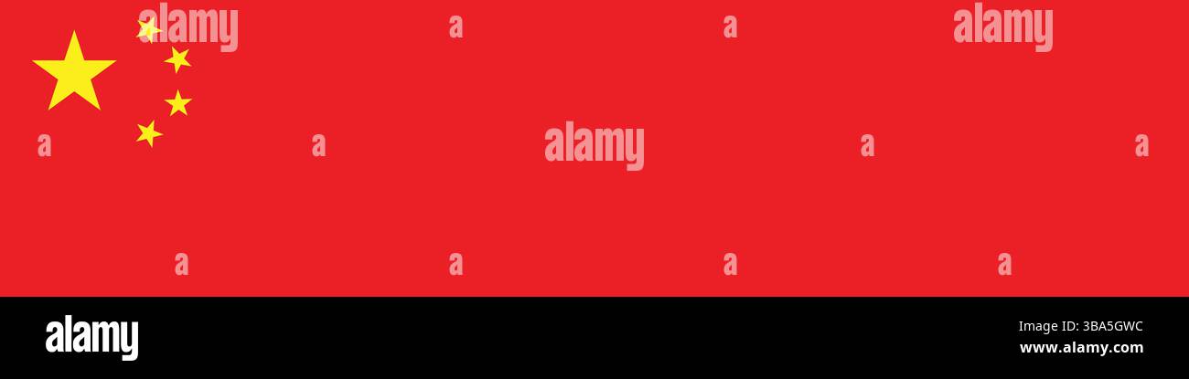 Flag of China. China flag long banner digital vector illustration Stock ...