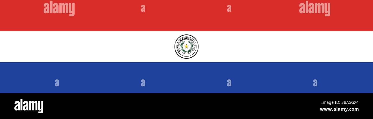Flag of Paraguay. Paraguay flag long banner digital vector illustration ...