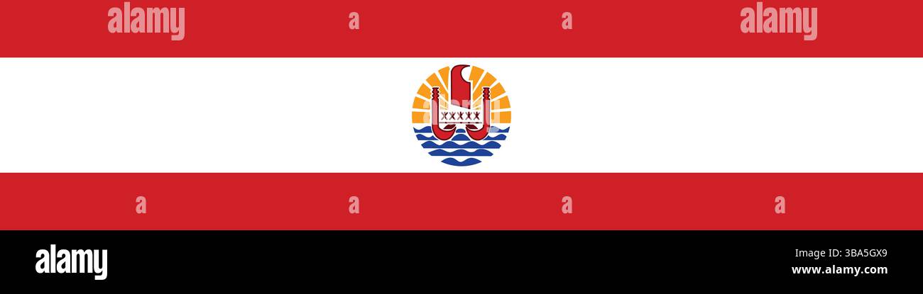Flag of French Polynesia. French Polynesia flag long banner digital ...