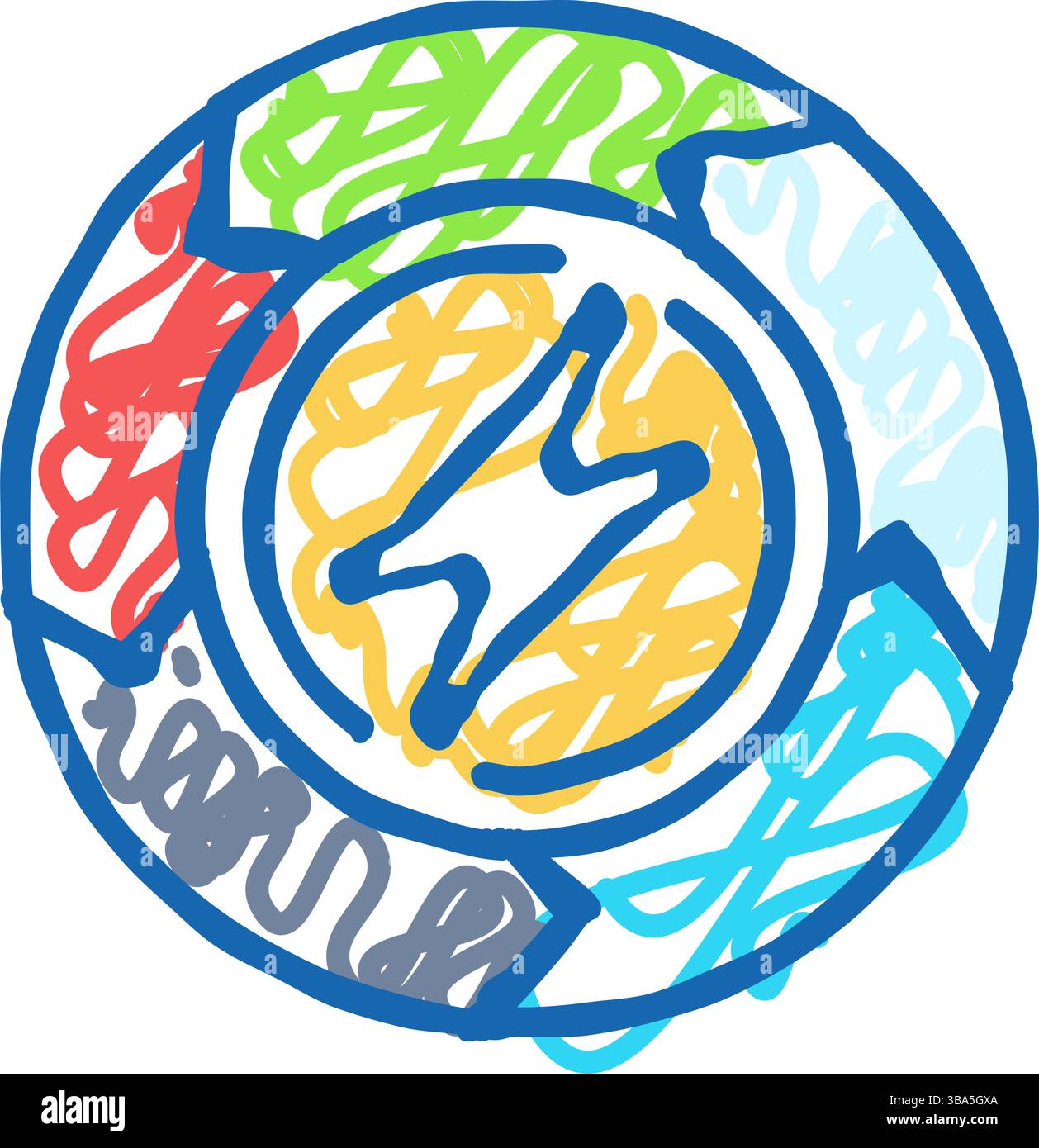 energy management time icon doodle illustration Stock Vector Image ...