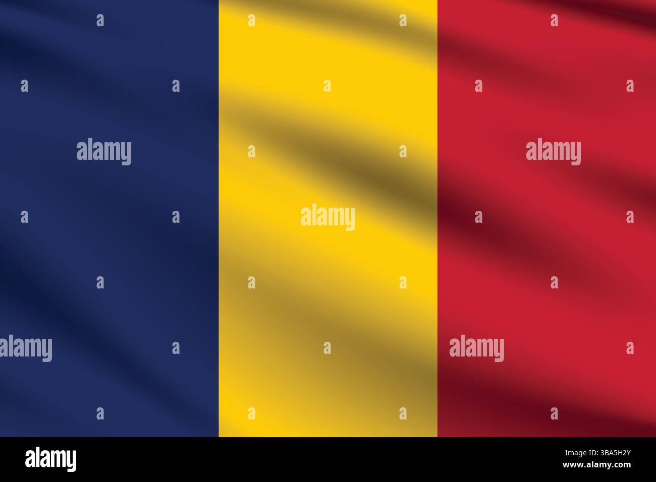 Flag of Chad. Chad flag official colors and proportion digital vector ...