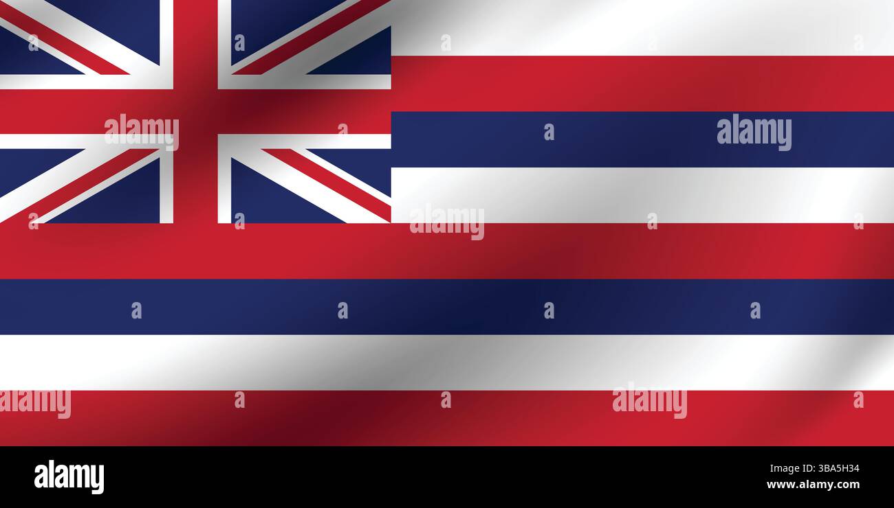 Flag of Hawaii. Hawaii flag official colors and proportion digital ...