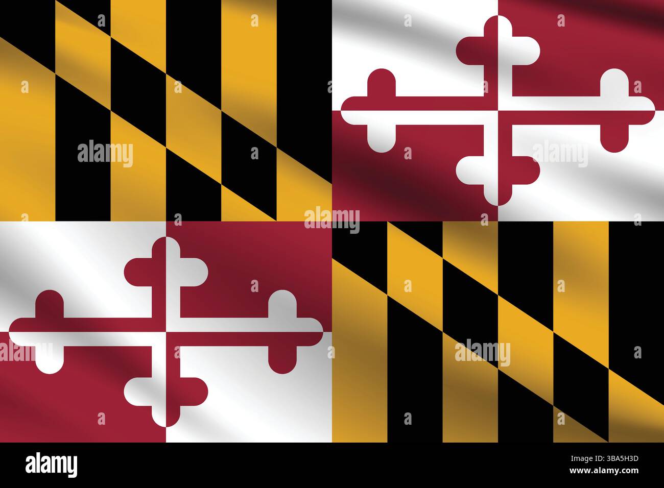 Flag of Maryland. Maryland flag official colors and proportion digital ...