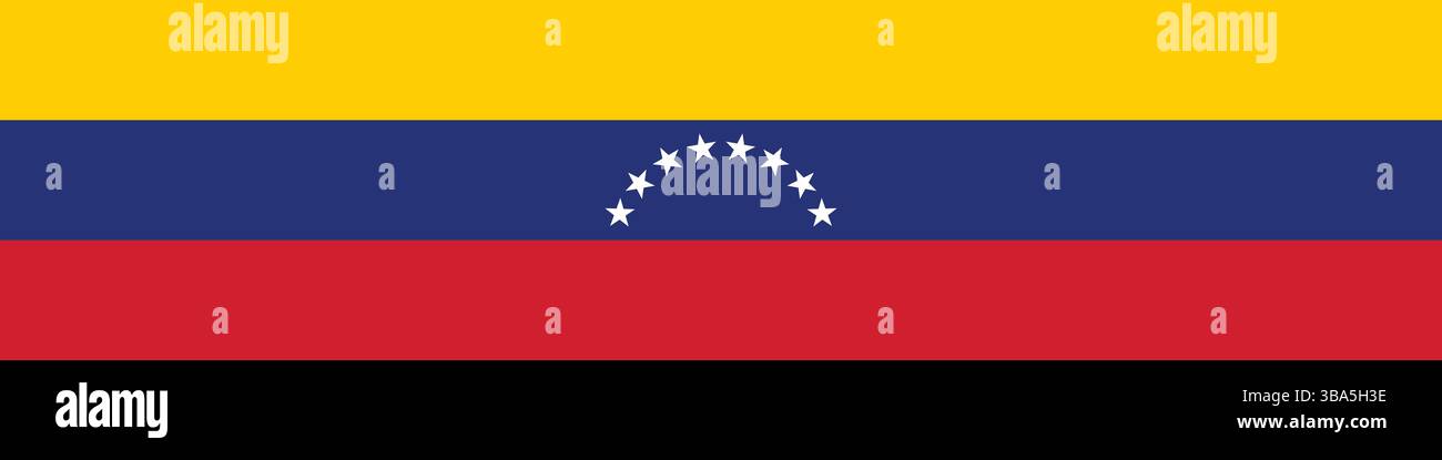 Flag of Venezuela. Venezuela flag long banner digital vector ...
