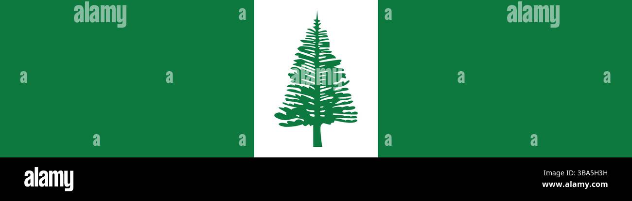 Flag of Norfolk Island. Norfolk Island flag long banner digital vector ...