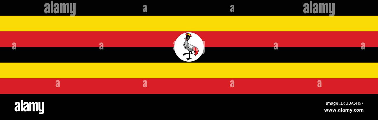 Flag of Uganda. Uganda flag long banner digital vector illustration Stock Vector Image & Art - Alamy