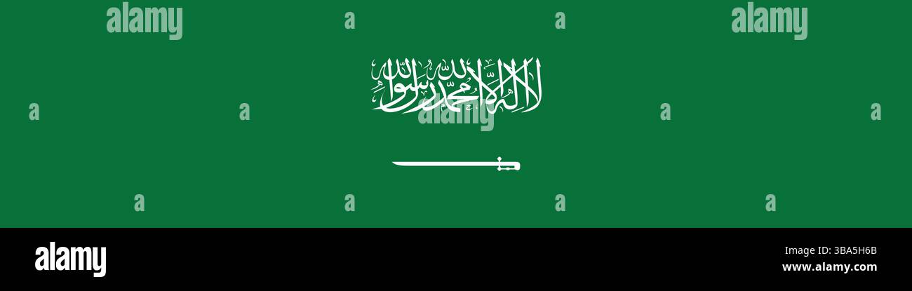 Flag of Saudi Arabia. Saudi Arabia flag long banner digital vector ...