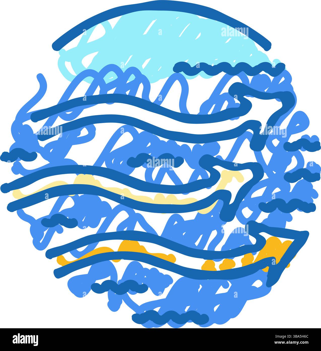 wave energy research icon doodle illustration Stock Vector Image & Art ...