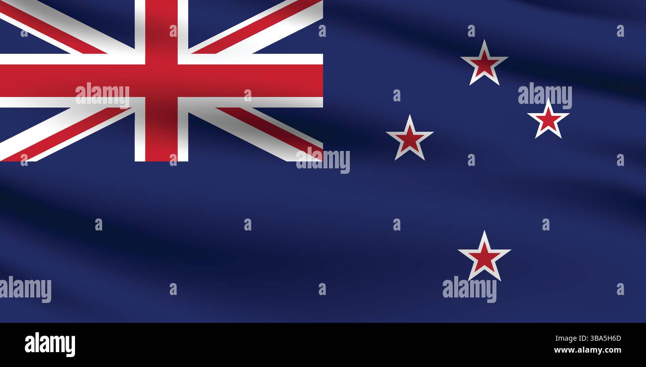 Flag of New Zealand. New Zealand flag official colors and proportion ...