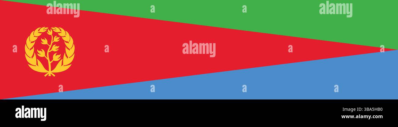 Flag of Eritrea. Eritrea flag long banner digital vector illustration ...