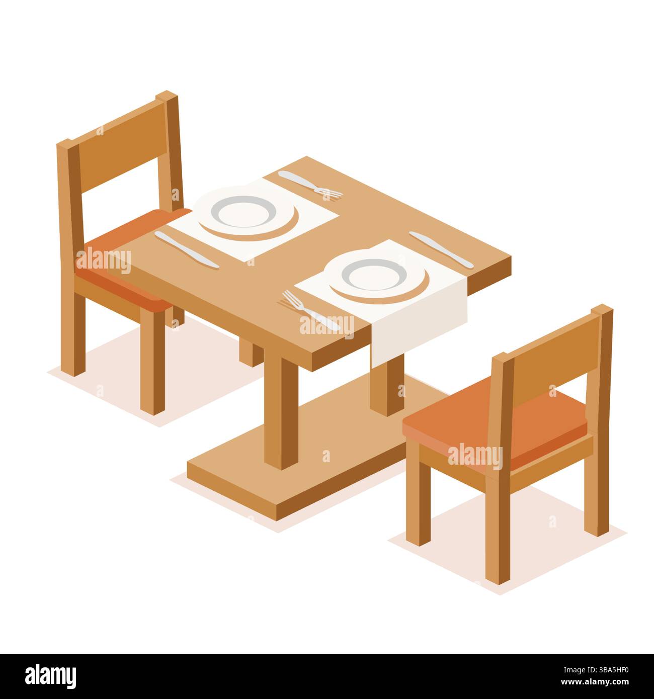 Table served Stock Vector Images - Alamy