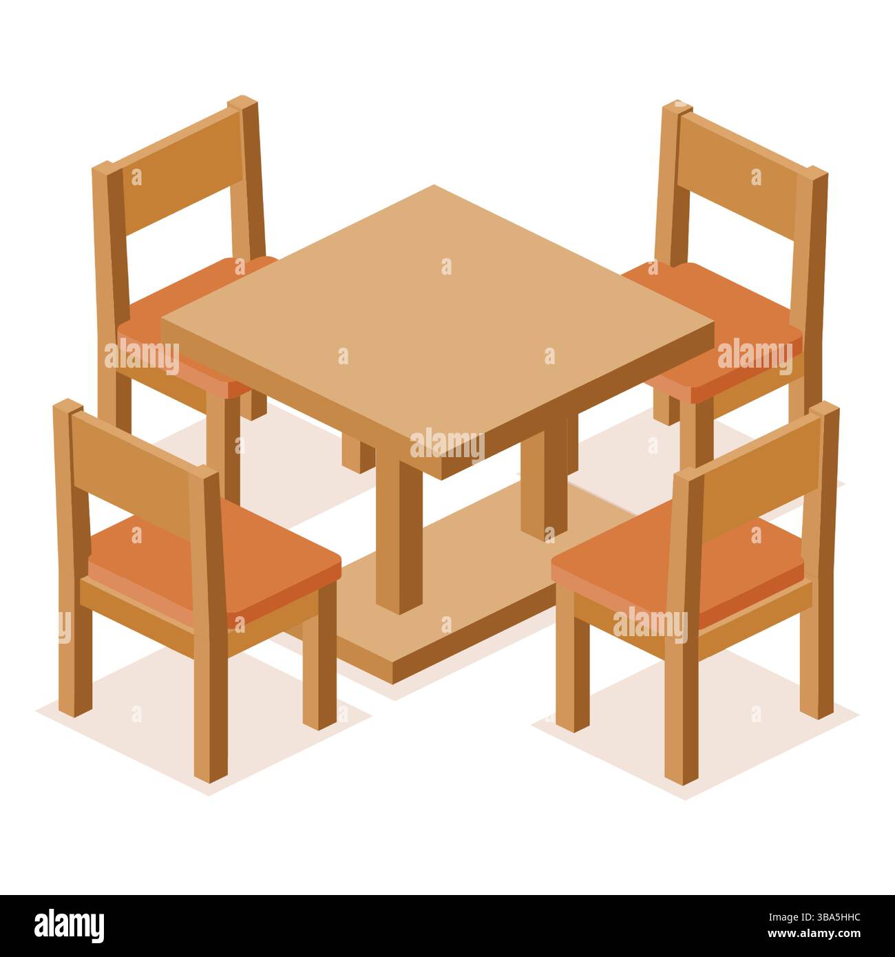 Cafeteria table chairs Stock Vector Images - Alamy