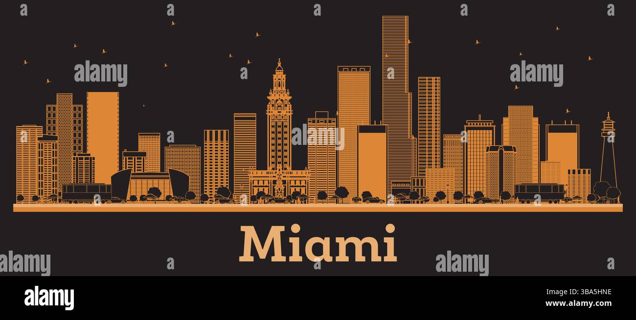 Miami financial district Stock Vector Images - Alamy
