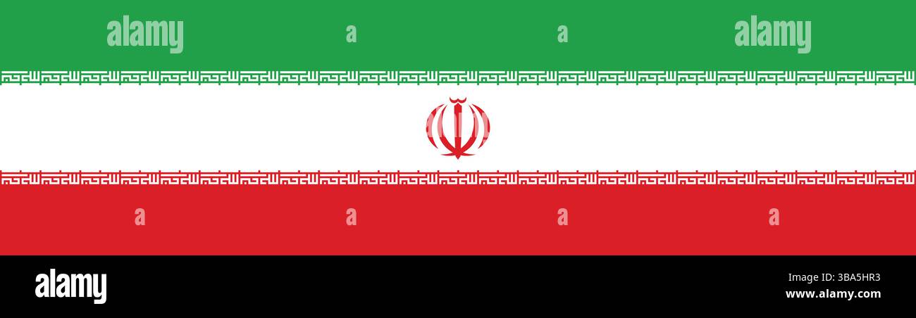 Flag of Iran. Iran flag long banner digital vector illustration Stock ...