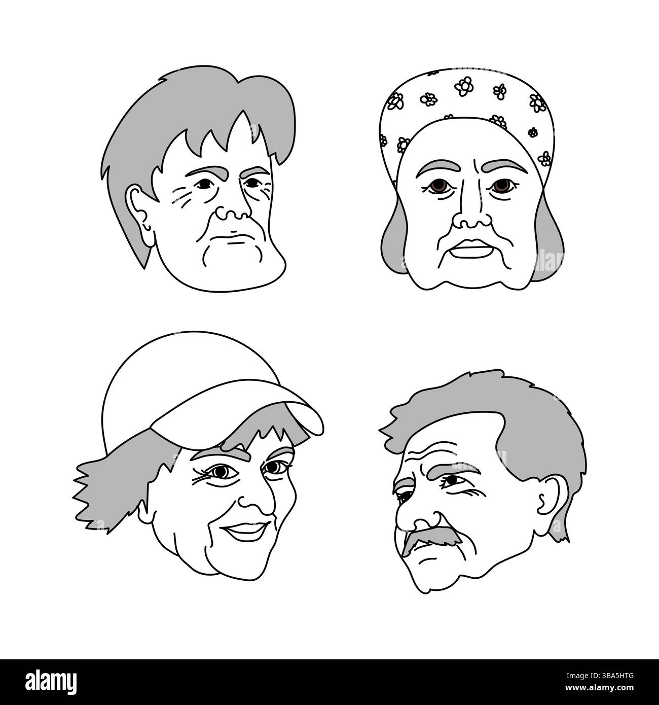 Smiling happy women in Stock Vector Images - Alamy