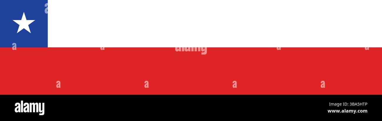 Flag of Chile. Chile flag long banner digital vector illustration Stock ...