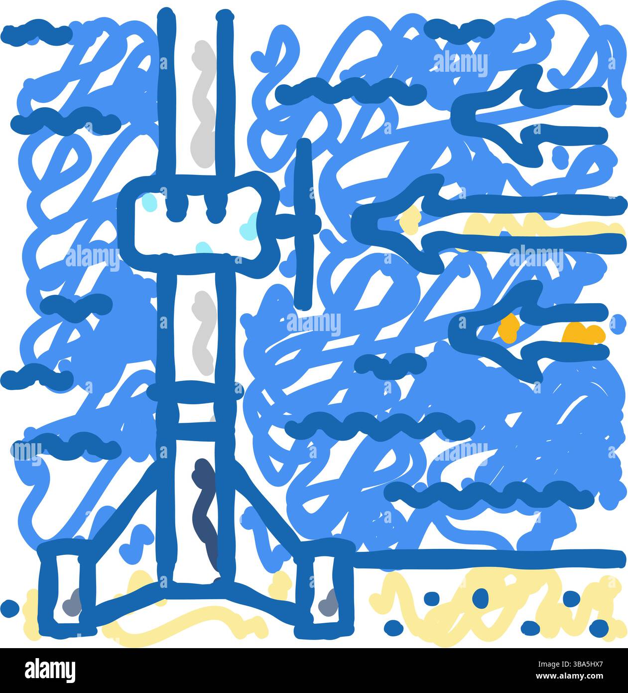 stream energy tidal power icon doodle illustration Stock Vector Image ...