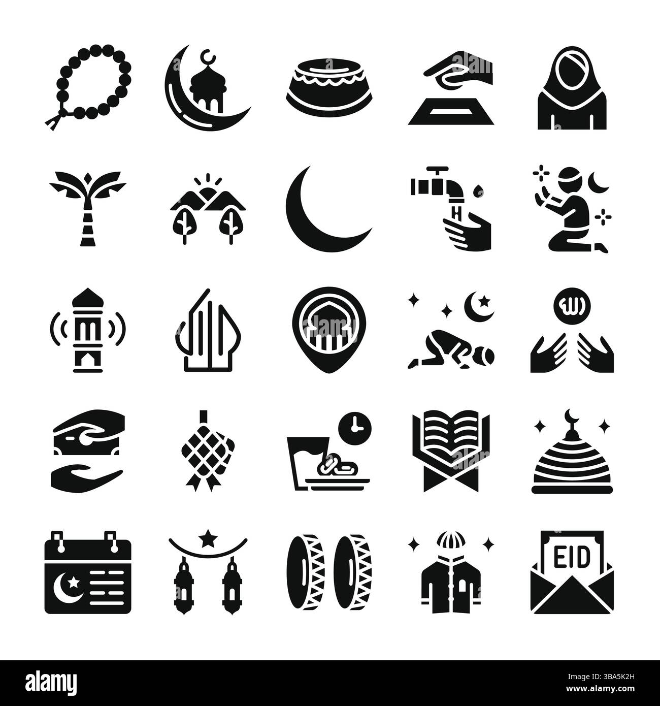 Pray glyph icon religion Cut Out Stock Images & Pictures - Alamy