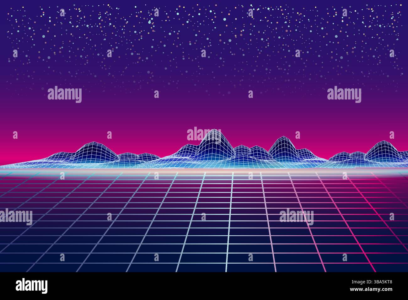 Synthwave retro banner vaporwave aesthetic background Stock Vector ...
