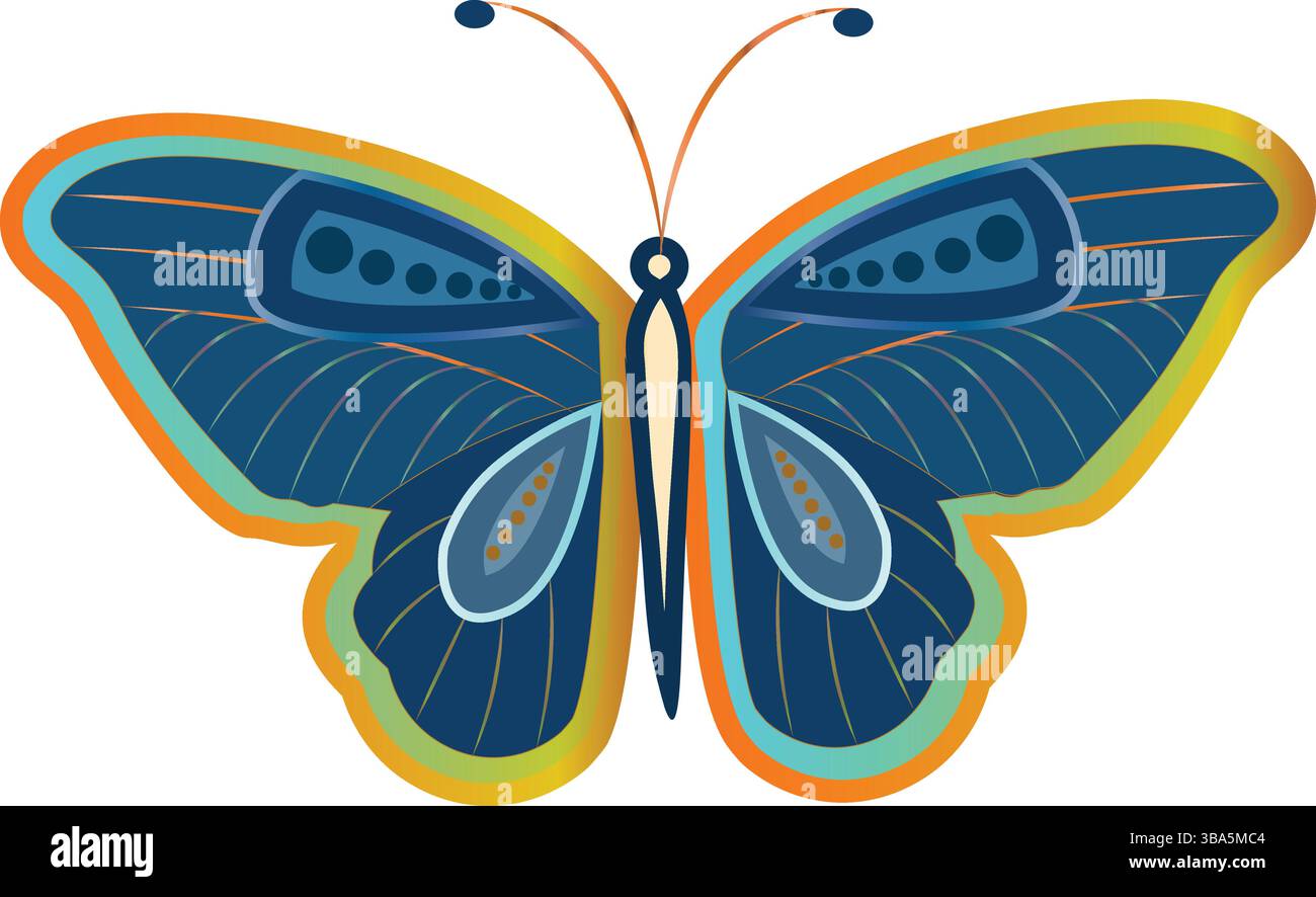Decorative Butterfly vector with transparent background. Elegant ...
