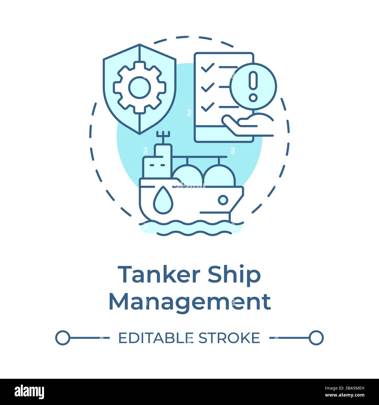 Tanker ship management soft blue concept icon Stock Vector Image & Art ...
