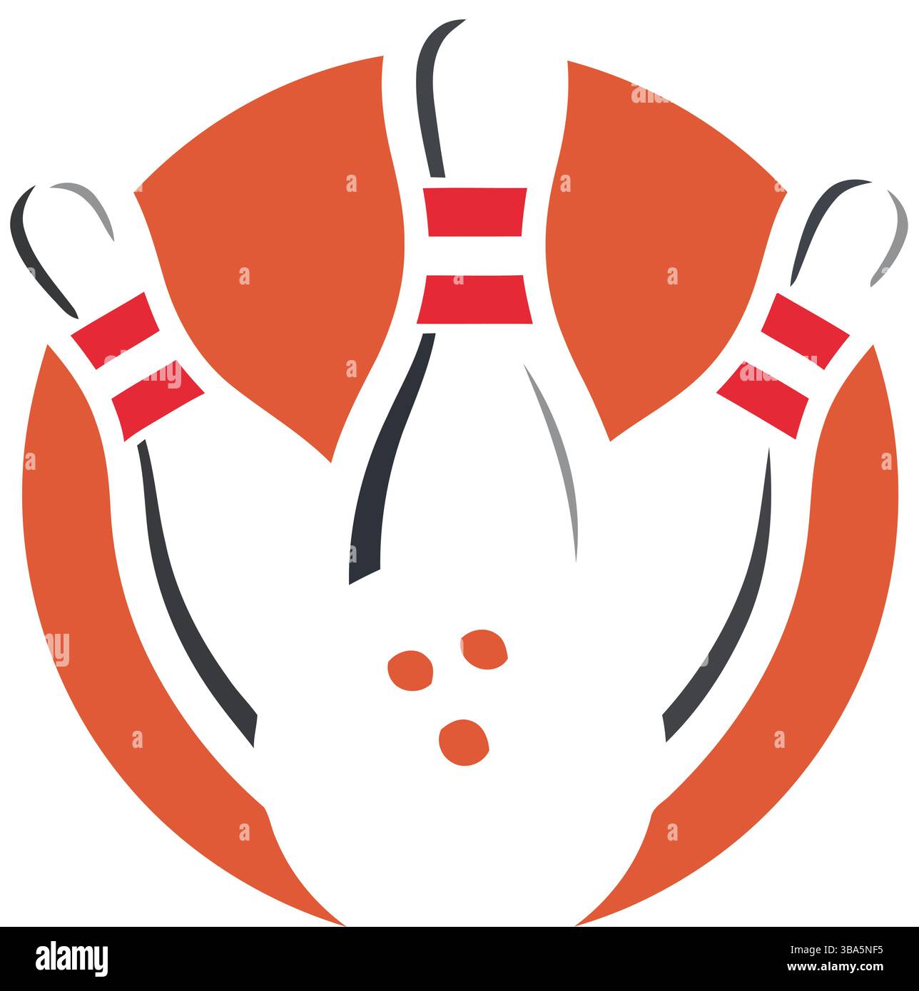 Bowling Pins and Ball Icon – Stylized Sports Illustration Stock Vector ...