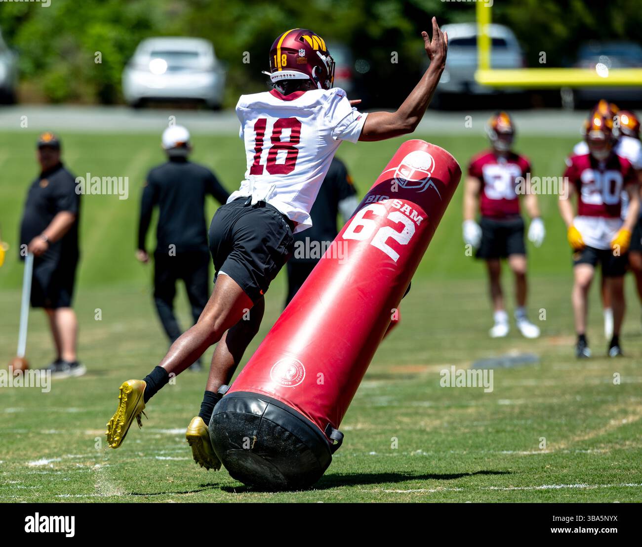 Wide receiver Dorian Anderson running drills at Rookie Camp at the ...