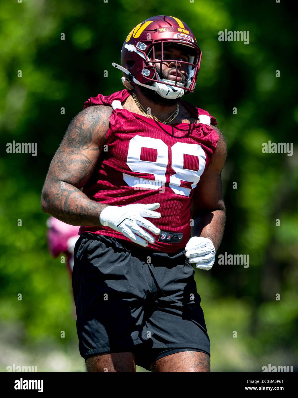 Defensive lineman Austin Bryant participating in drills at Rookie Camp at the OrthoVirginia ...