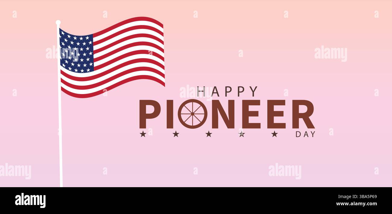 Pioneer Day A Day of Remembrance and Celebration on July 24th Stock ...