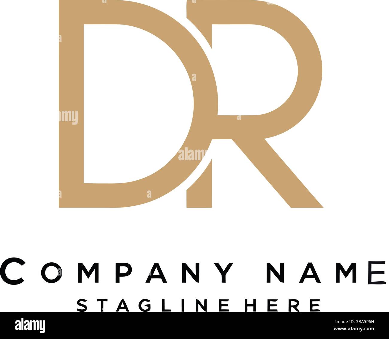 Sleek DR Logo in Gold with Modern Typography Stock Vector Image & Art ...