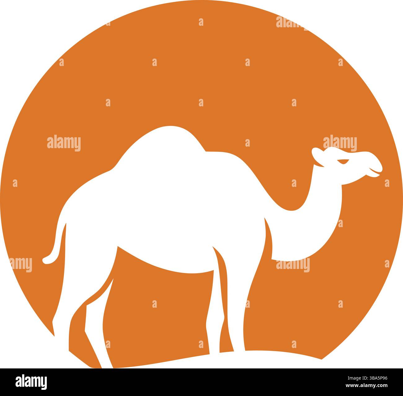 Minimalist Camel Silhouette in Desert-Inspired Design Stock Vector ...